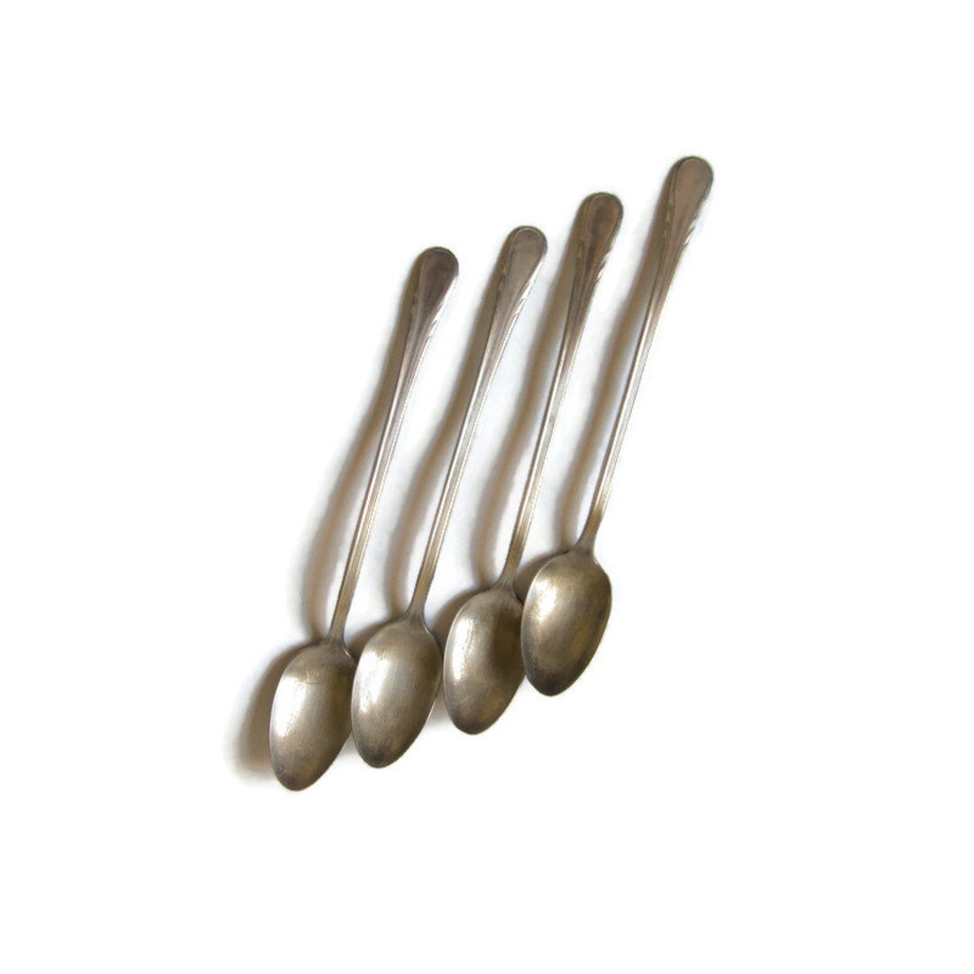 Antique Iced Tea Spoons, Set of 4; Iced Tea Spoons, International ...