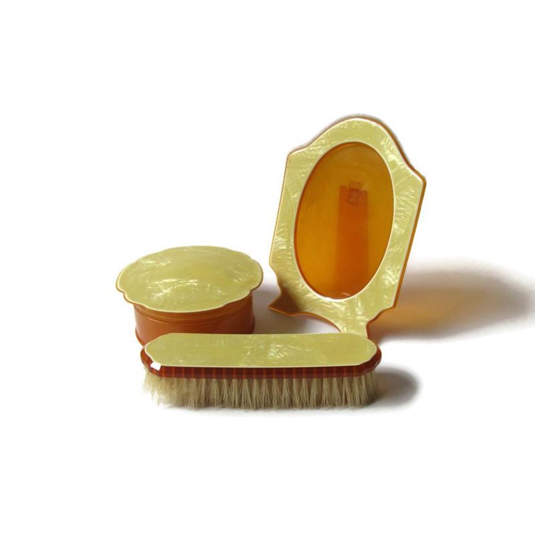 Celluloid Dresser Set; Celluloid Vanity Set, Antique Thermoplastics ...