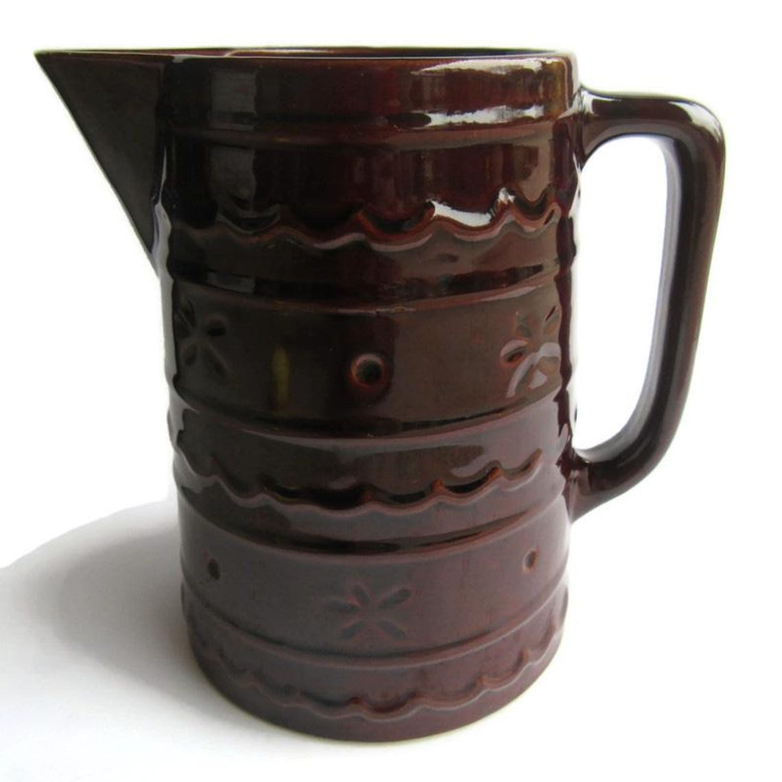 Marcrest Colorado Brown Daisy and Dot Jumbo 64 Oz. Pitcher; Marcrest ...