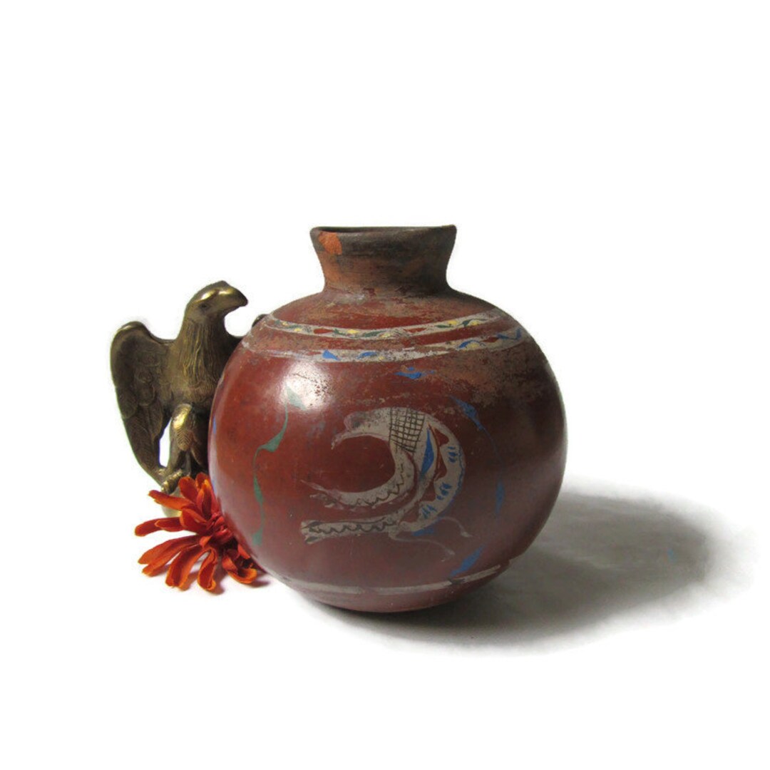 Mexican Pottery Vase Mexican Red Ware Pottery Vase, Red Ware Pottery ...