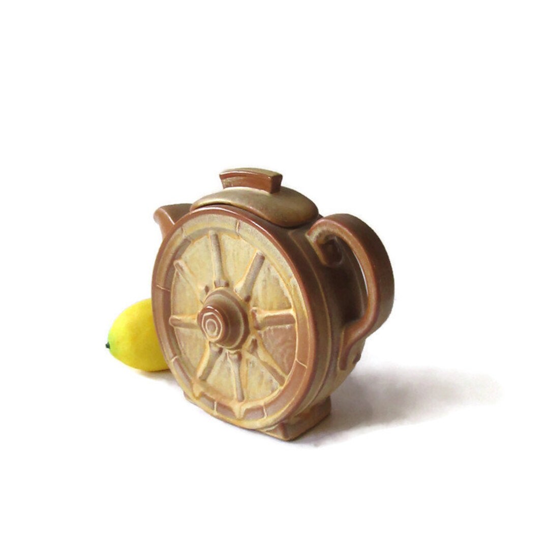 Frankoma Desert Gold Wagon Wheel Teapot 94T Farmhouse Teapot - Etsy