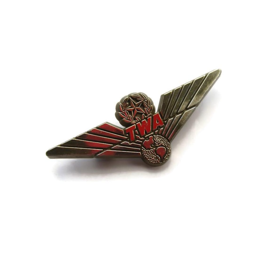 TWA Stewardess Wings; Trans World Airlines Flight Attendant Wings ...