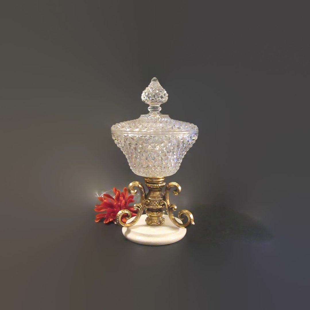 Compote Centerpiece Glass Centerpiece French Provincial - Etsy