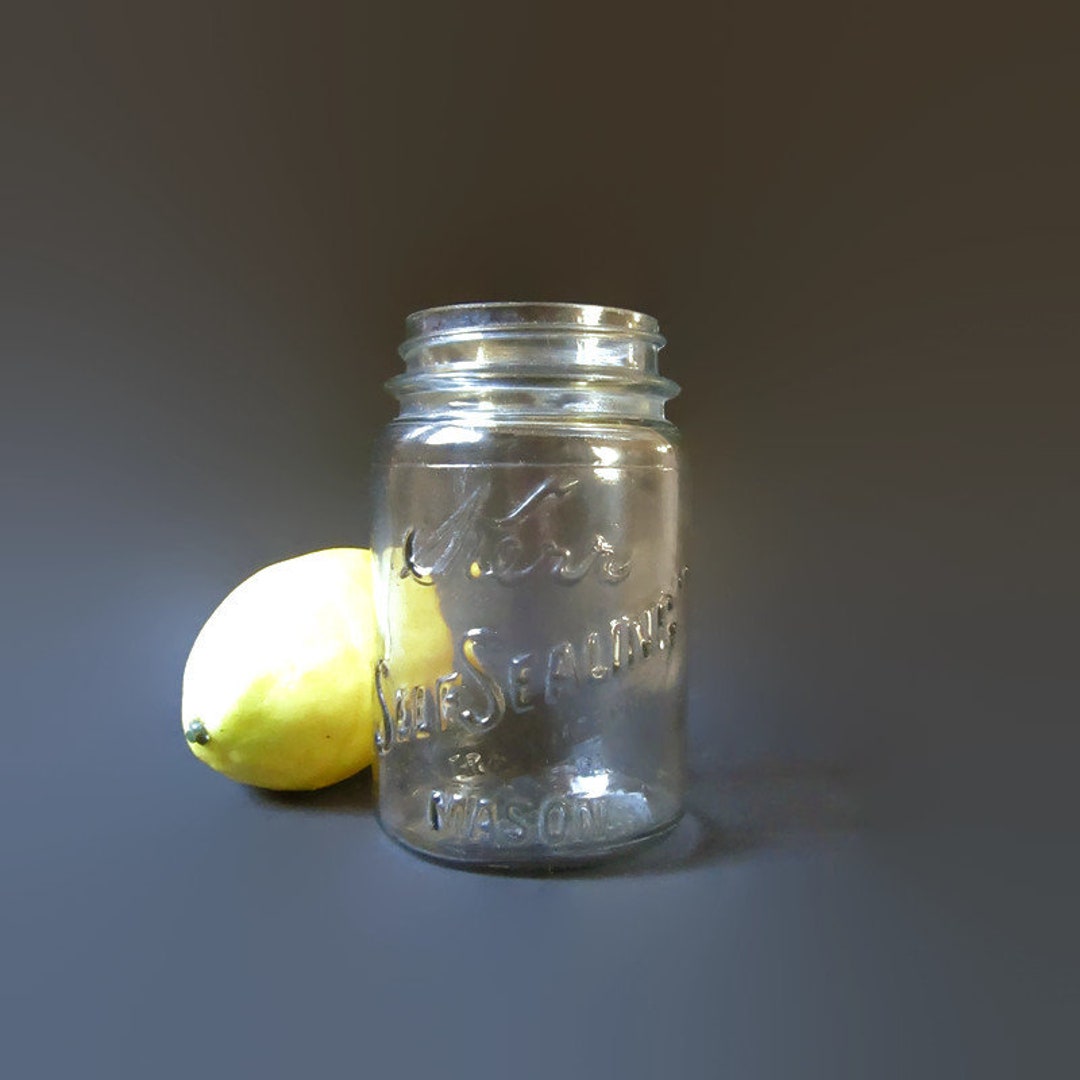 Kerr Self Sealing Mason Jar, 1 Pint, 1915-1920; Antique Canning Jar ...