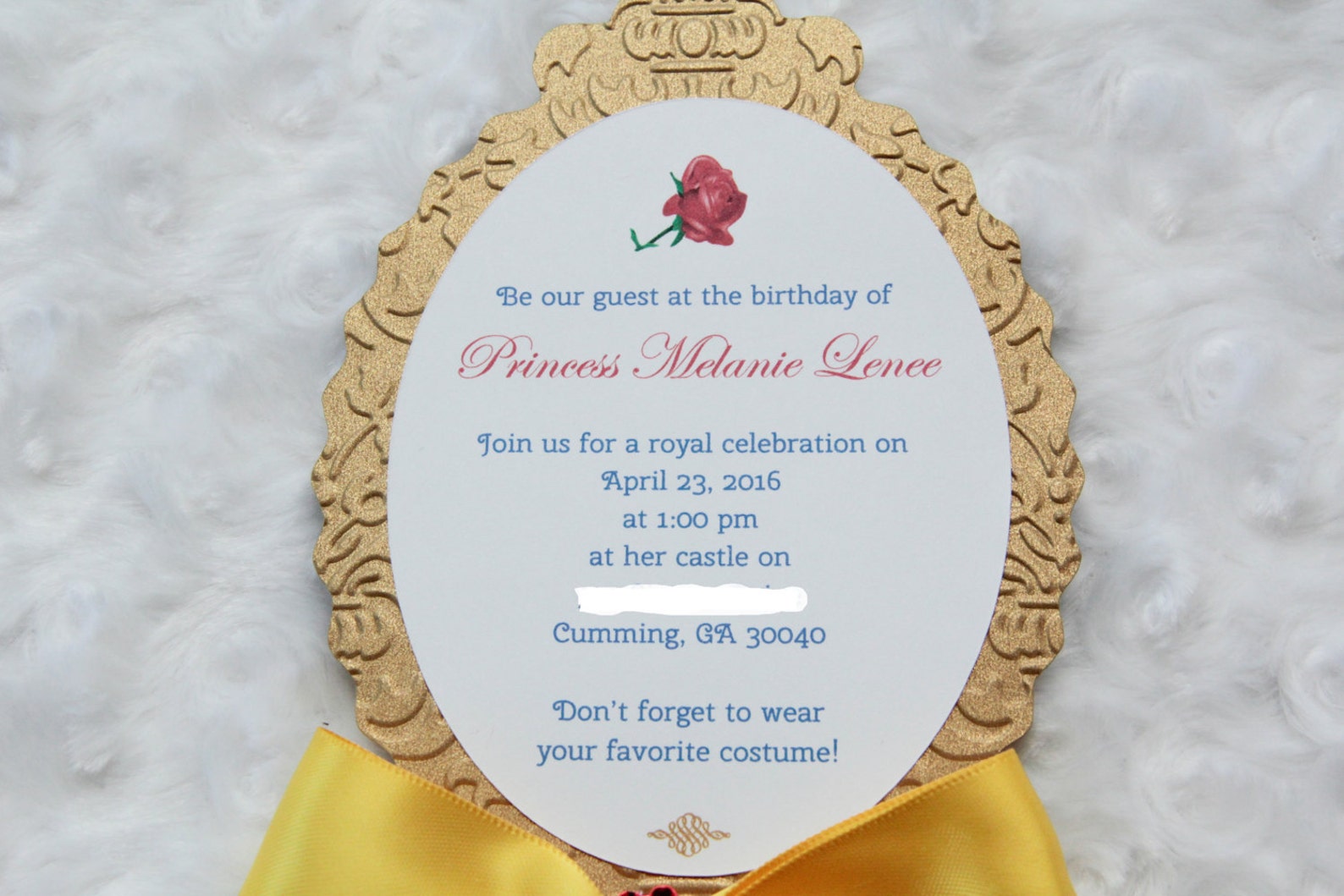 Beauty Princess Hand Mirror Invitation - Etsy