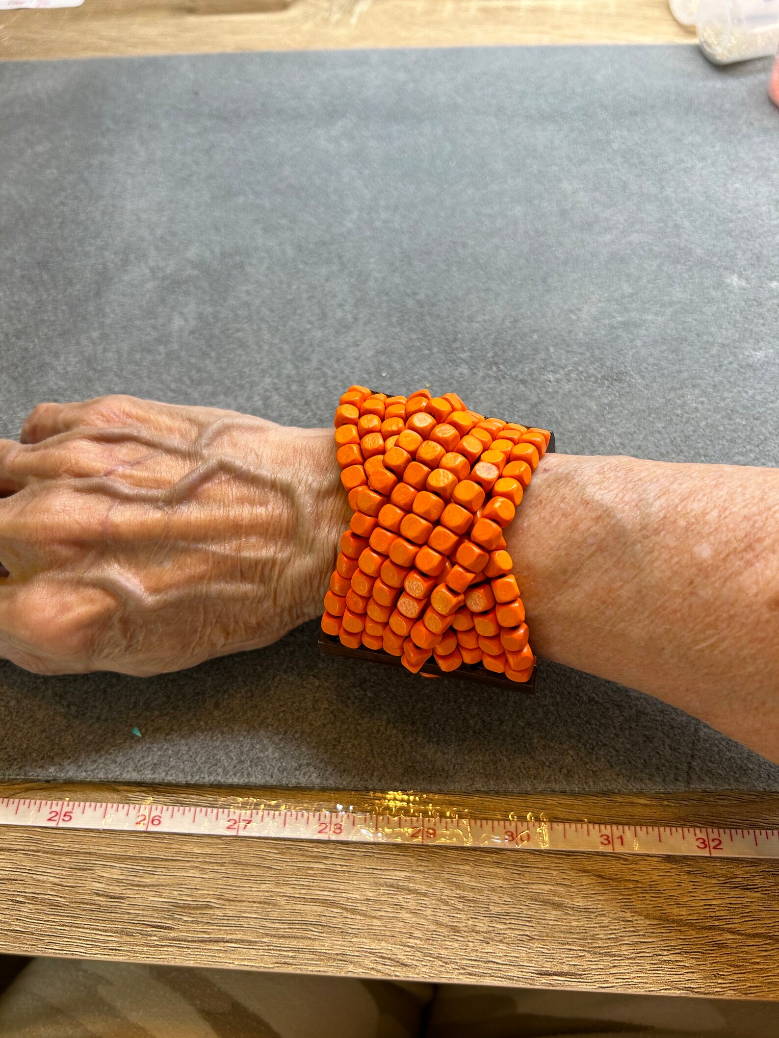 Chunky Stretch Wood Bead Bracelet - Etsy