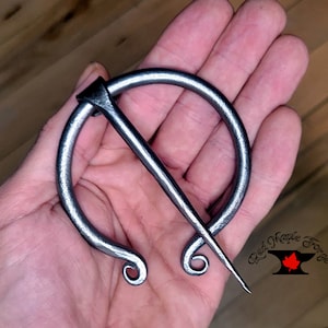 Hand Forge Penannular Shawl Pin, Cloak Pin, Wool Blanket Pin - Etsy