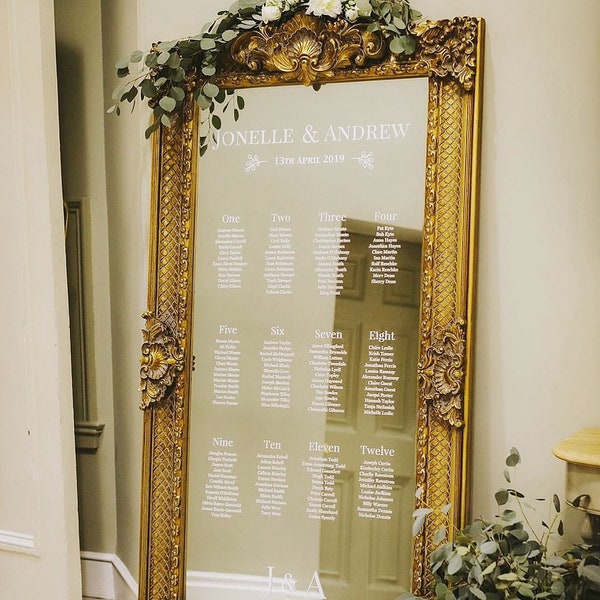 Mirror Seating Chart - Etsy