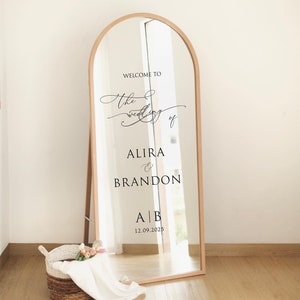 Hello Darling / Beautiful Mirror Wedding Welcome Sign • DIY Easy With ...