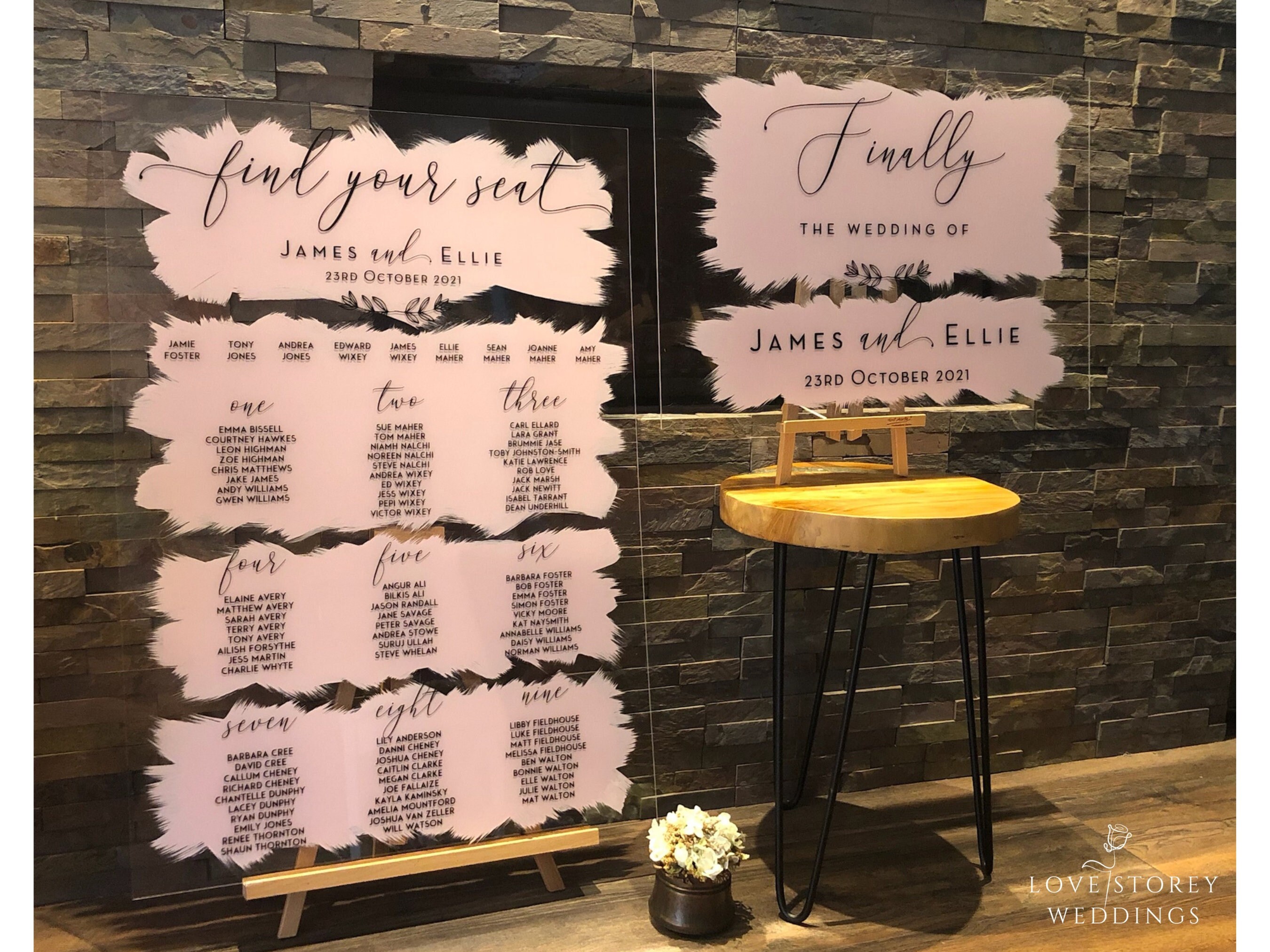 Acrylic Wedding Seating Chart A2 A1 or A0 Seating Sign - Etsy UK