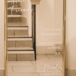 Hello Darling / Beautiful Mirror Wedding Welcome Sign • DIY Easy With ...