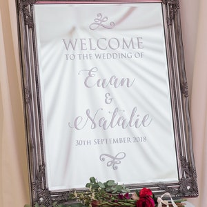 Mirror Wedding Welcome Sign DIY Easy With Vinyl - Etsy