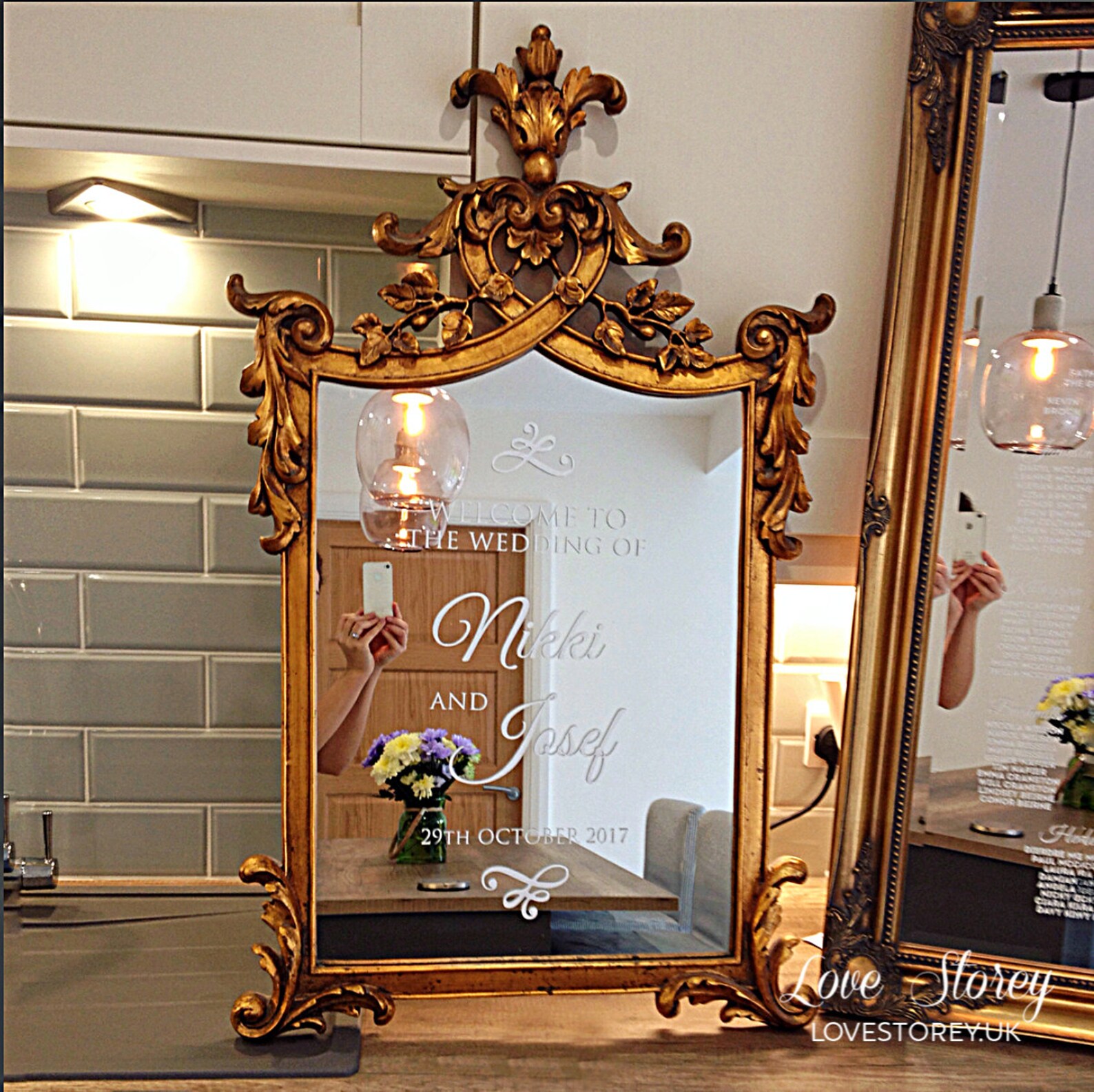 Mirror Wedding Welcome Sign DIY Easy with Vinyl | Etsy