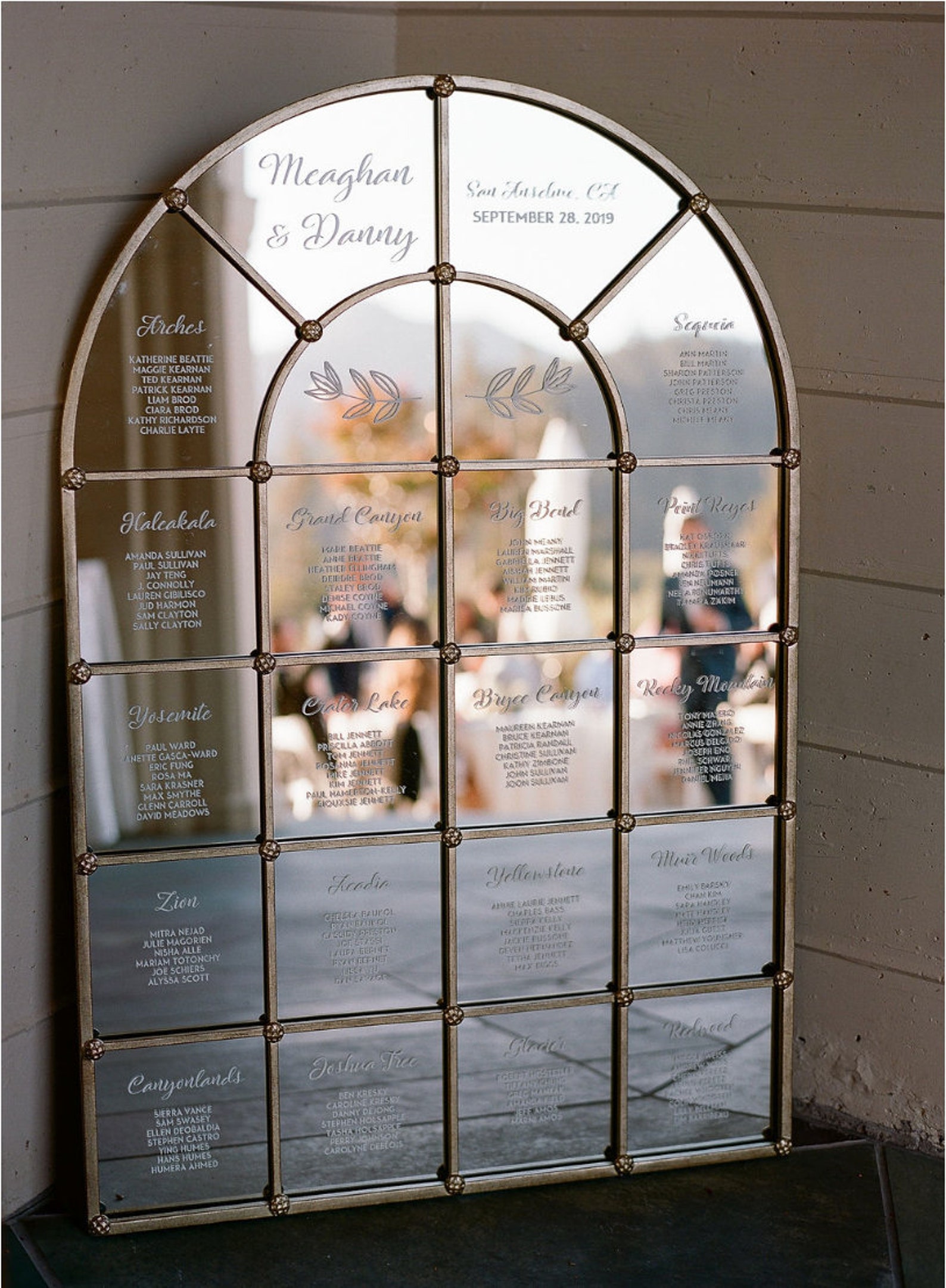 Mirror Table Plan for Window Mirrors/window Glass Frames • Peel & Stick ...