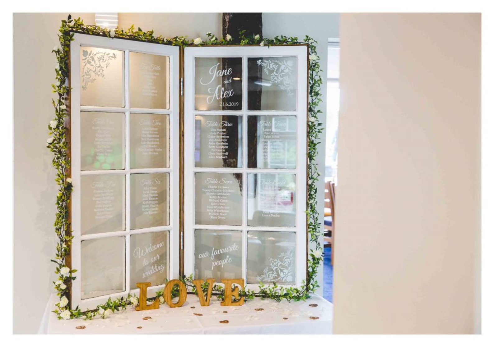 Mirror Table Plan for Window Mirrors/window Glass Frames | Etsy