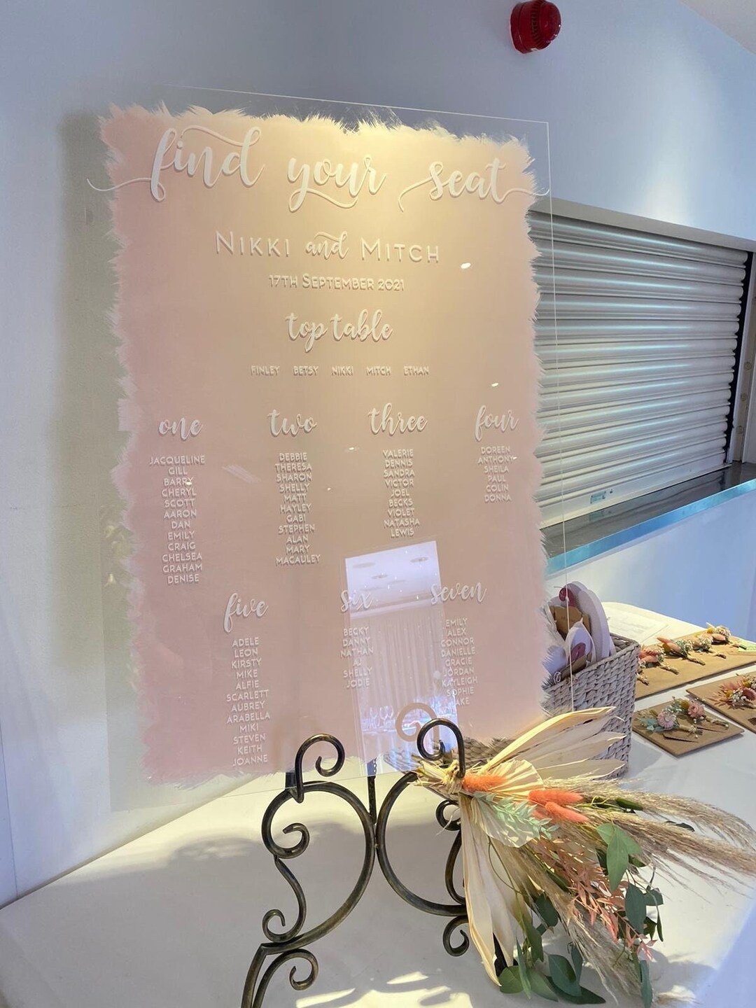 Acrylic Wedding Seating Chart • Acrylic Table Plan • A2, A1, A0 ...