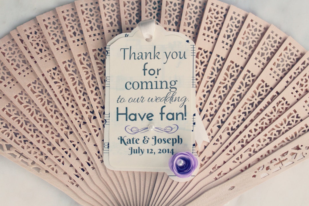 Gift Tags for a Wedding Fan • Favor Tags • Fans • Destination Wedding ...