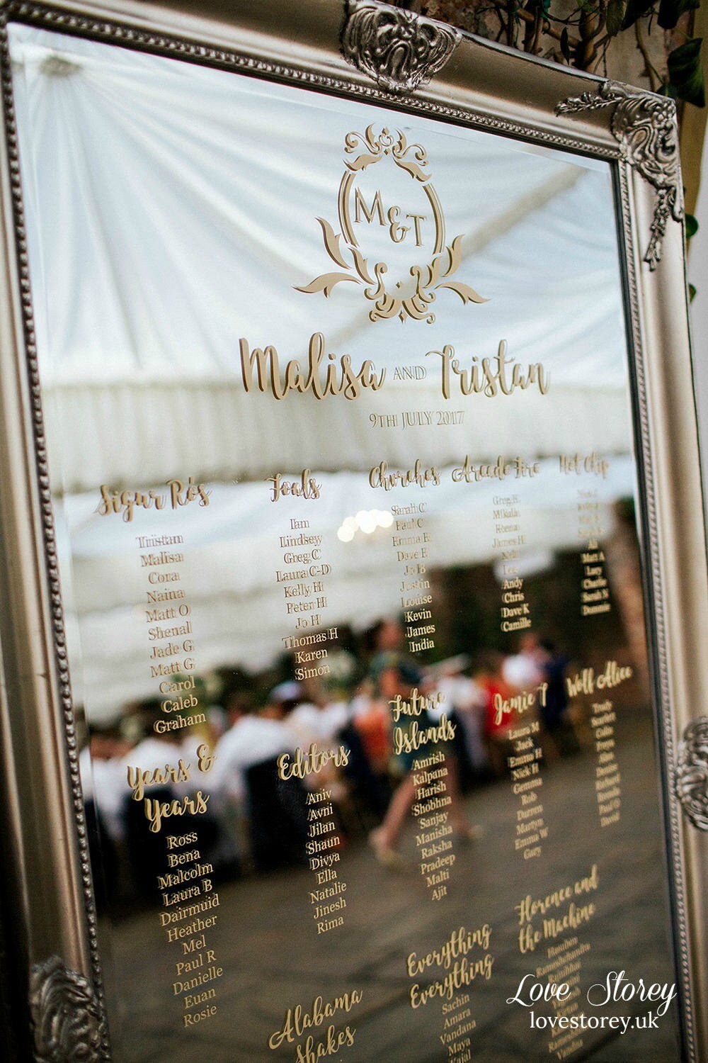 Full Length Mirror Wedding Table Plan • Vinyl Lettering/vinyl Stickers ...