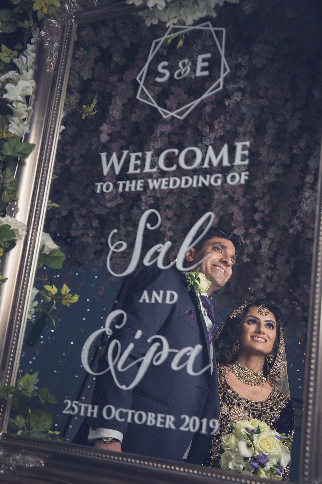 Mirror Wedding Welcome Sign • DIY Easy With Vinyl Lettering/vinyl ...