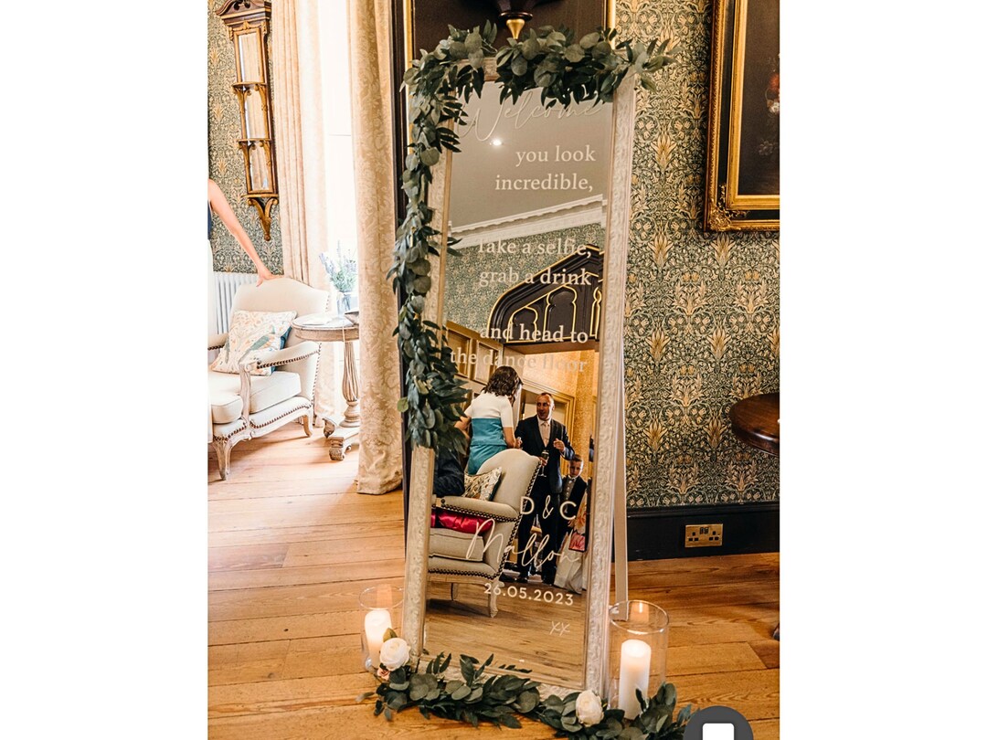 Hello Darling / Beautiful Mirror Wedding Welcome Sign DIY - Etsy