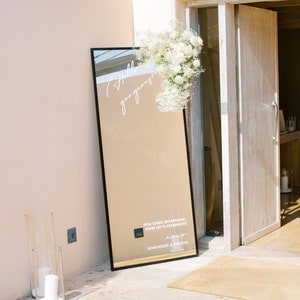 Hello Darling / Beautiful Mirror Wedding Welcome Sign • DIY Easy With ...