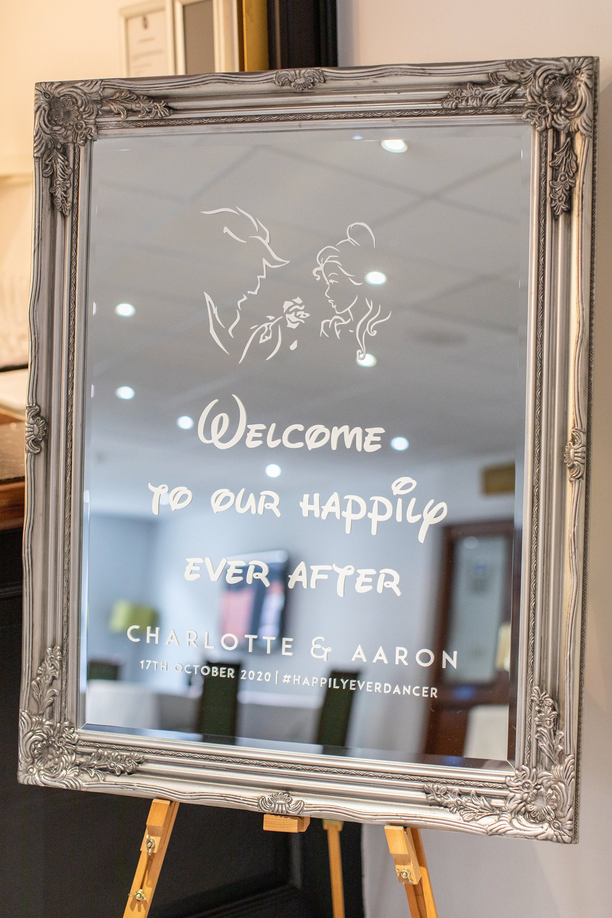 Mirror Wedding Welcome Sign DIY Easy With Vinyl - Etsy UK