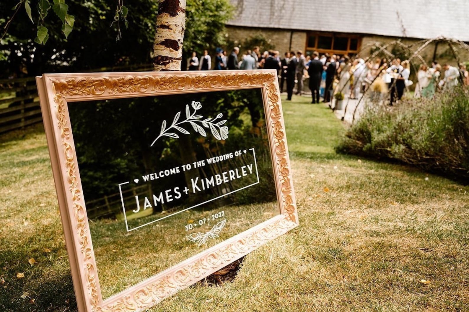 Mirror Wedding Welcome Sign DIY Easy With Vinyl - Etsy