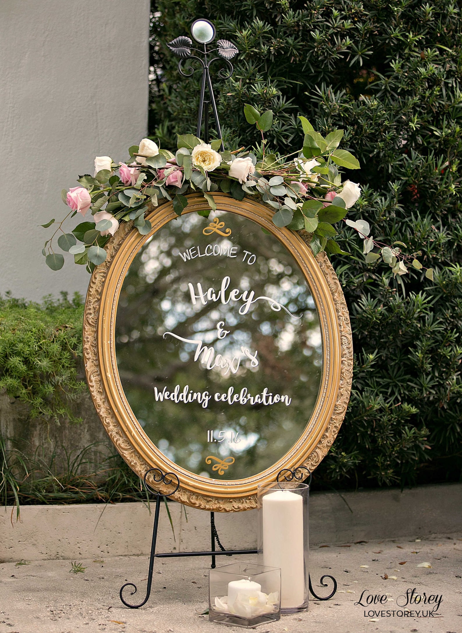 Mirror Wedding Welcome Sign DIY Easy with Vinyl | Etsy