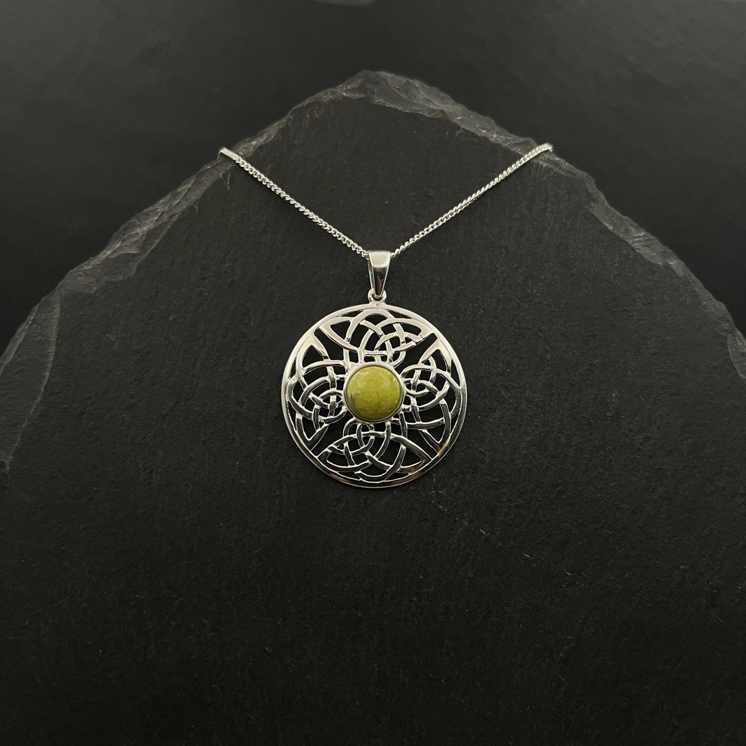 Celtic Necklace Scottish Jewelry. Celtic Isle of Skye Marble Necklace ...