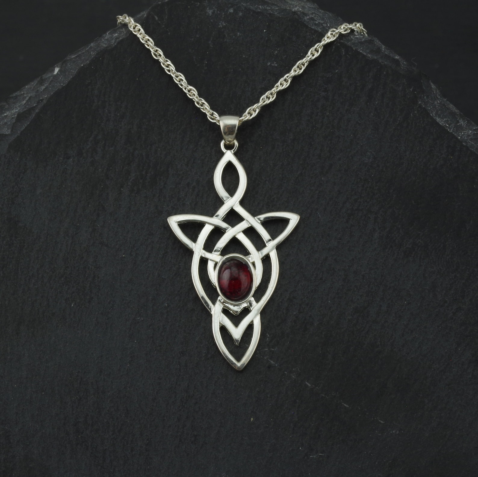 Celtic Trinity Love Knot Mother of Pearl Necklace Sterling | Etsy