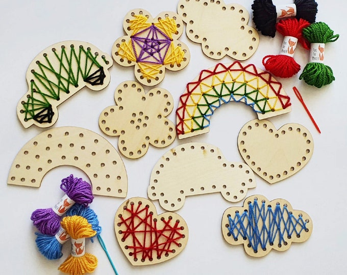 Kids Learn to Sew Kit With Plastic Needle Montessori Sewing Kit ...