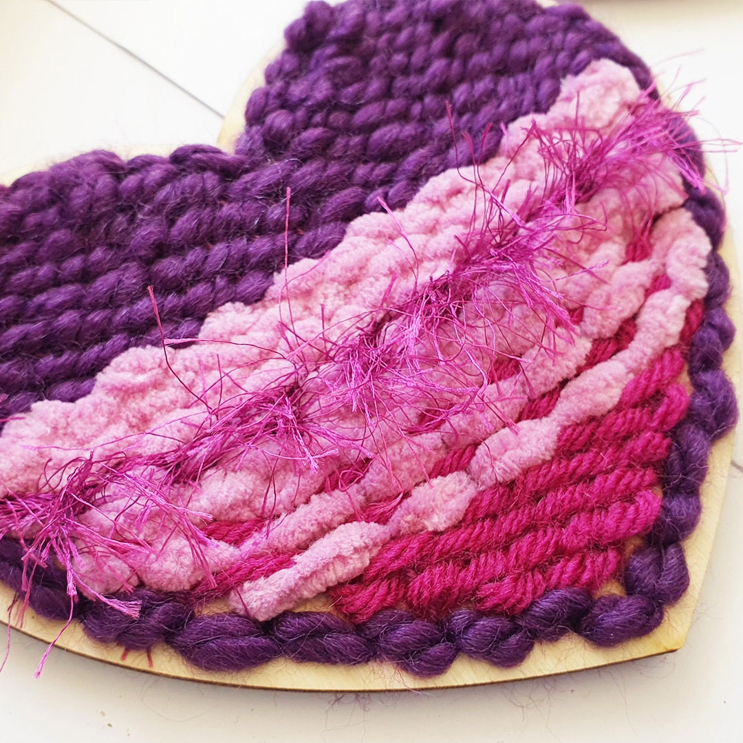 Heart Shaped Weaving Frame Kit | Weaving Loom Kit Beginner | Frame ...