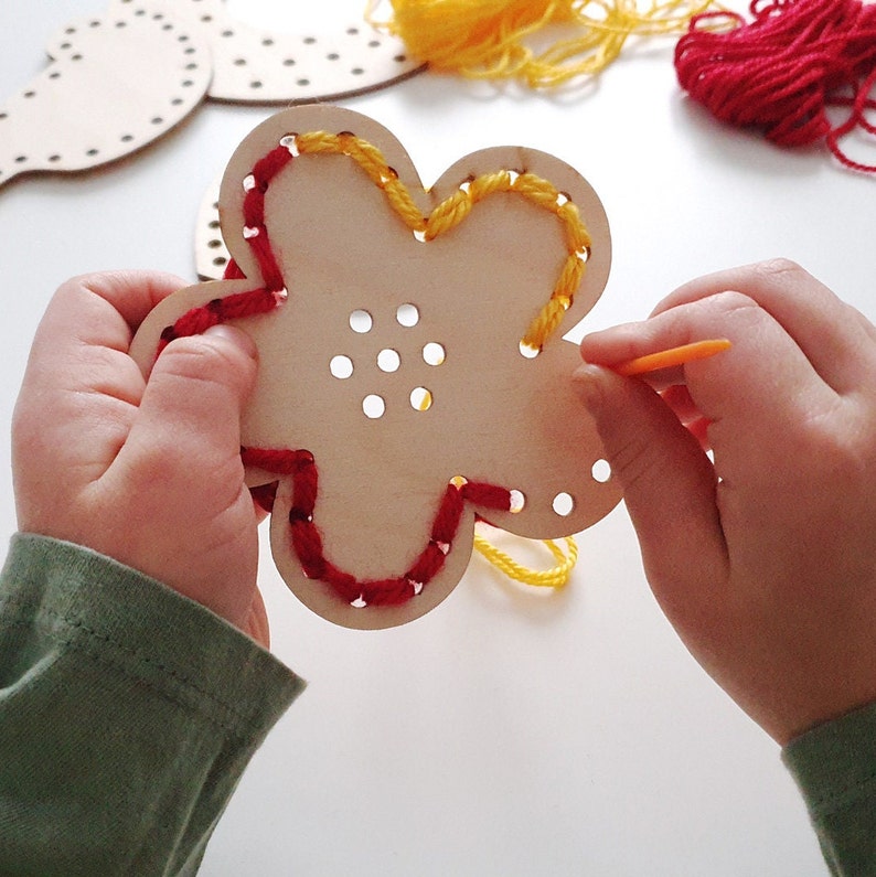 Kids Learn to Sew Kit With Plastic Needle Montessori Sewing Kit ...