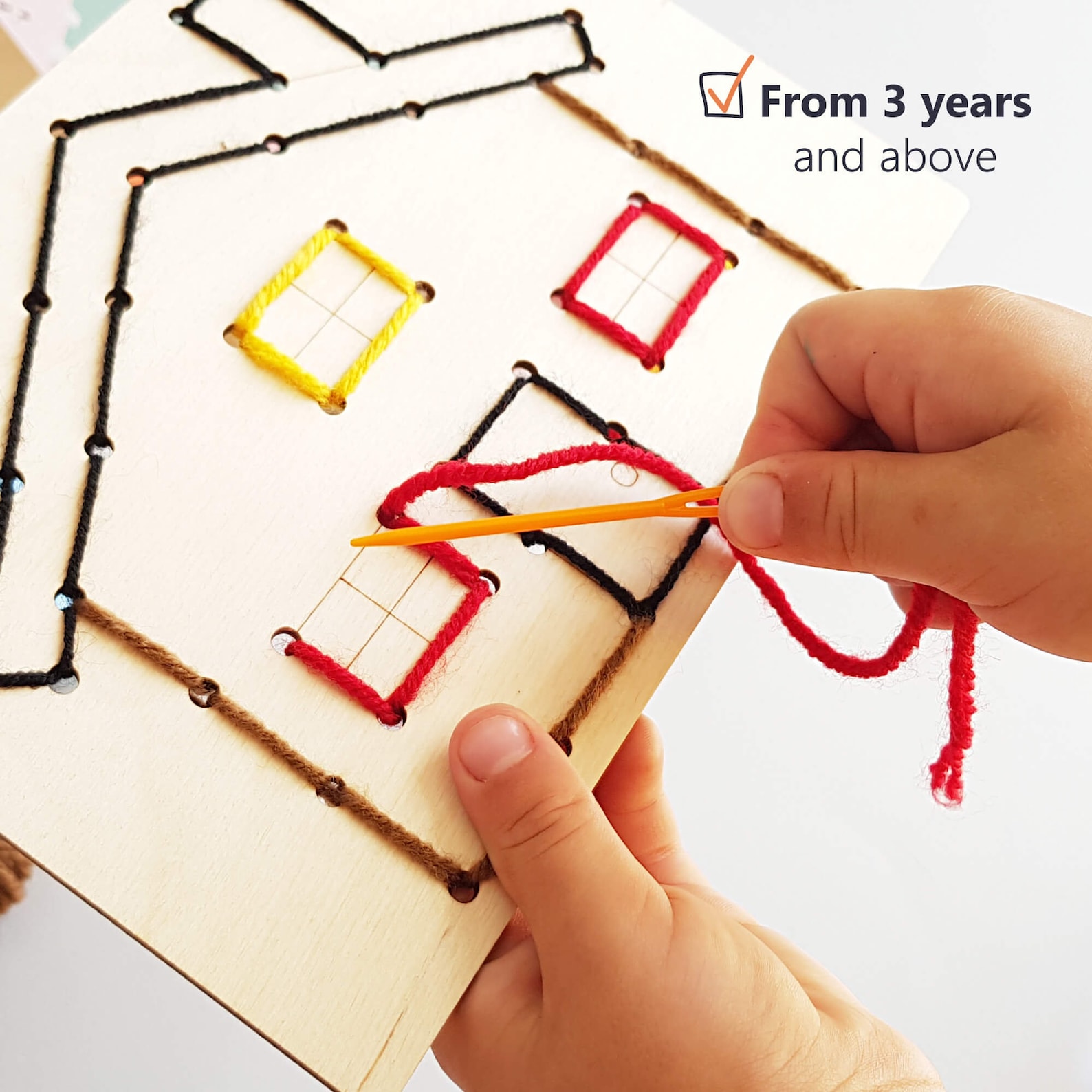 Kids Learn to Sew Kit With Plastic Needle Montessori Sewing Kit ...