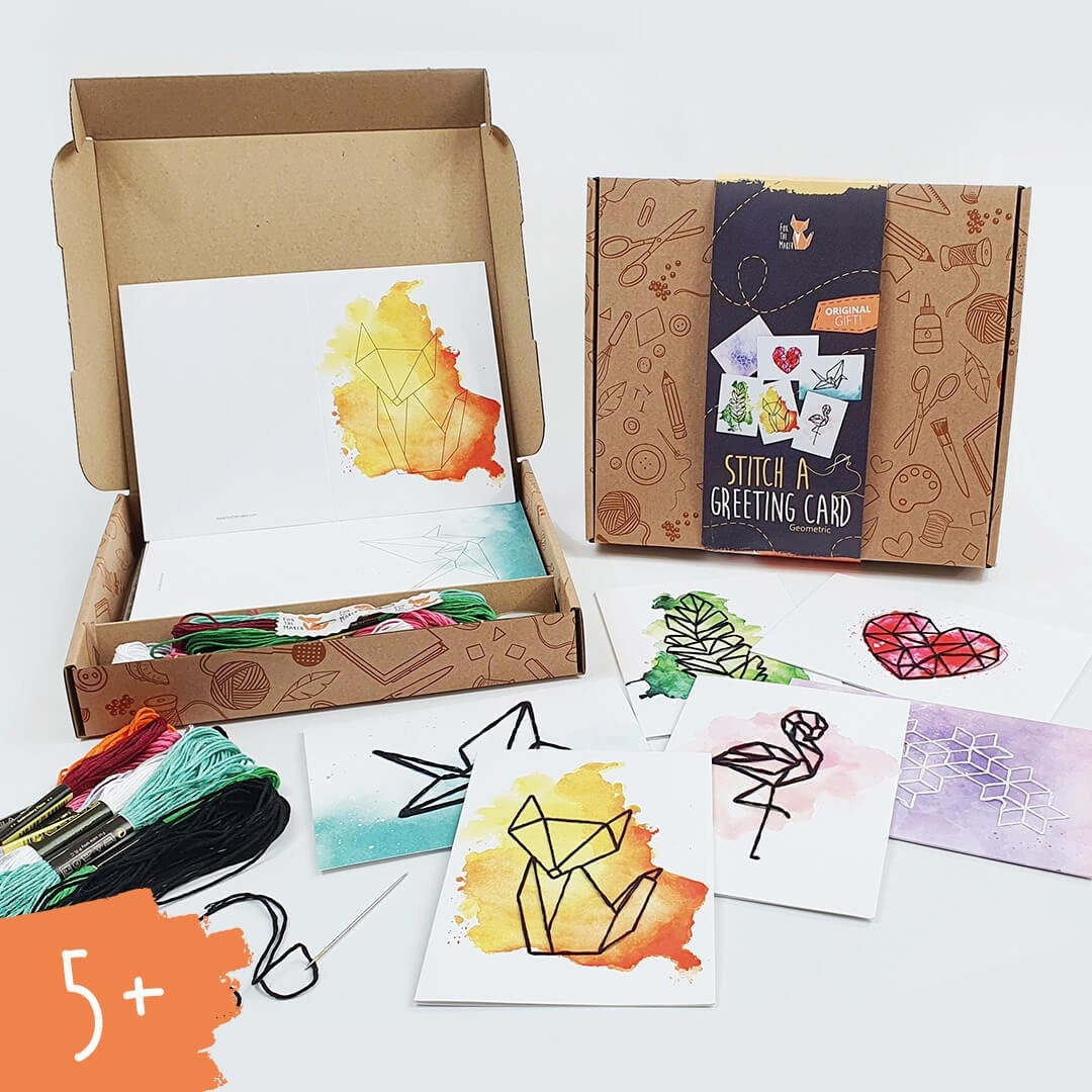 First Sewing Kit With Greeting Cards, Craft Kit for Girls to Learn ...