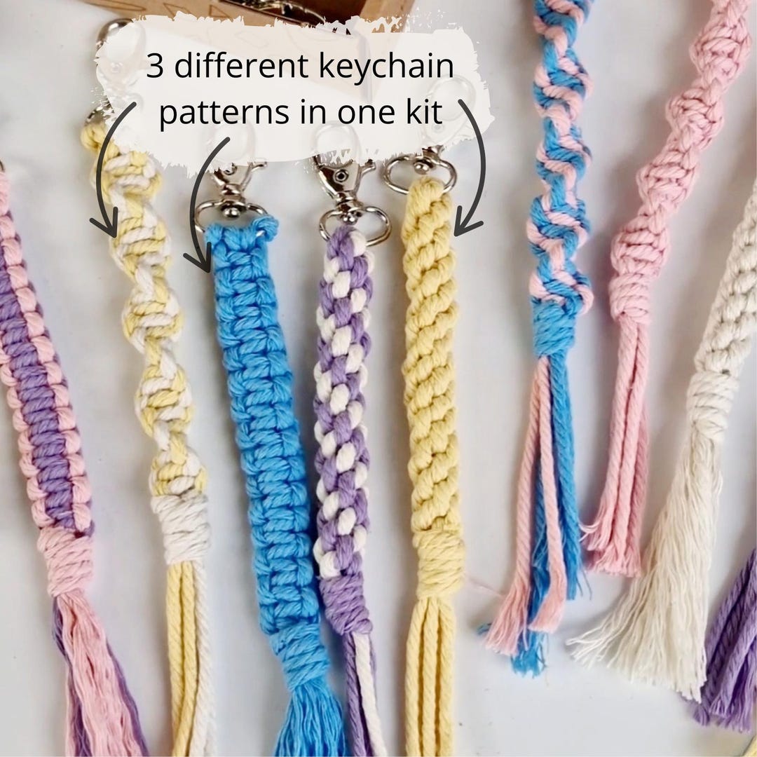 DIY Macrame Keychain Craft Kit for Beginners. Make Your Own Keychain ...