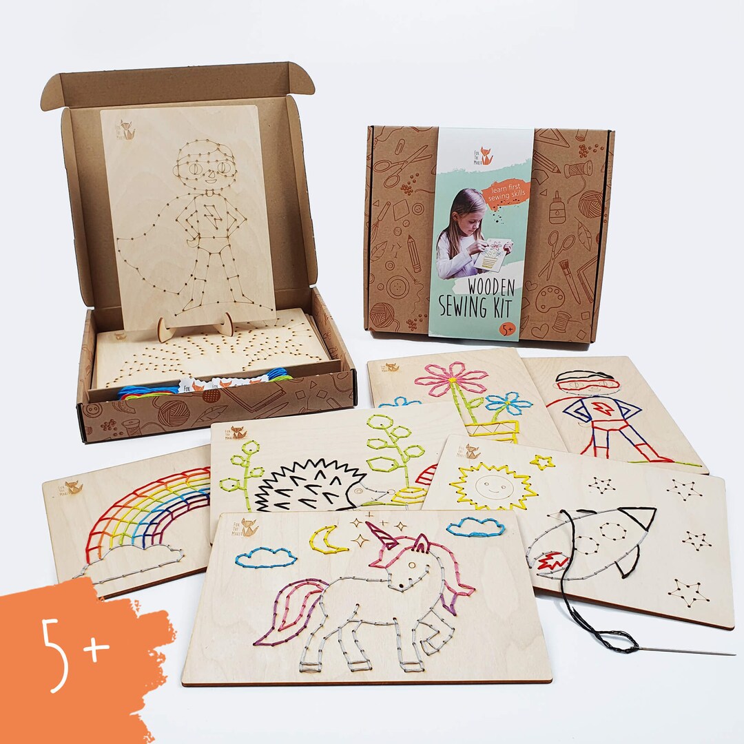 Kids Sewing Kit for Boys and Girls. Preschool Sewing Kits for Children ...