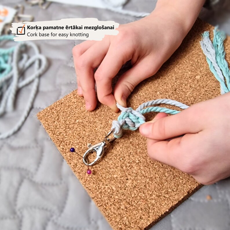 Beginners Macrame Keychain DIY Kit, Make Your Own Set, Bridesmaid Keychain Macrame, Beginner ...