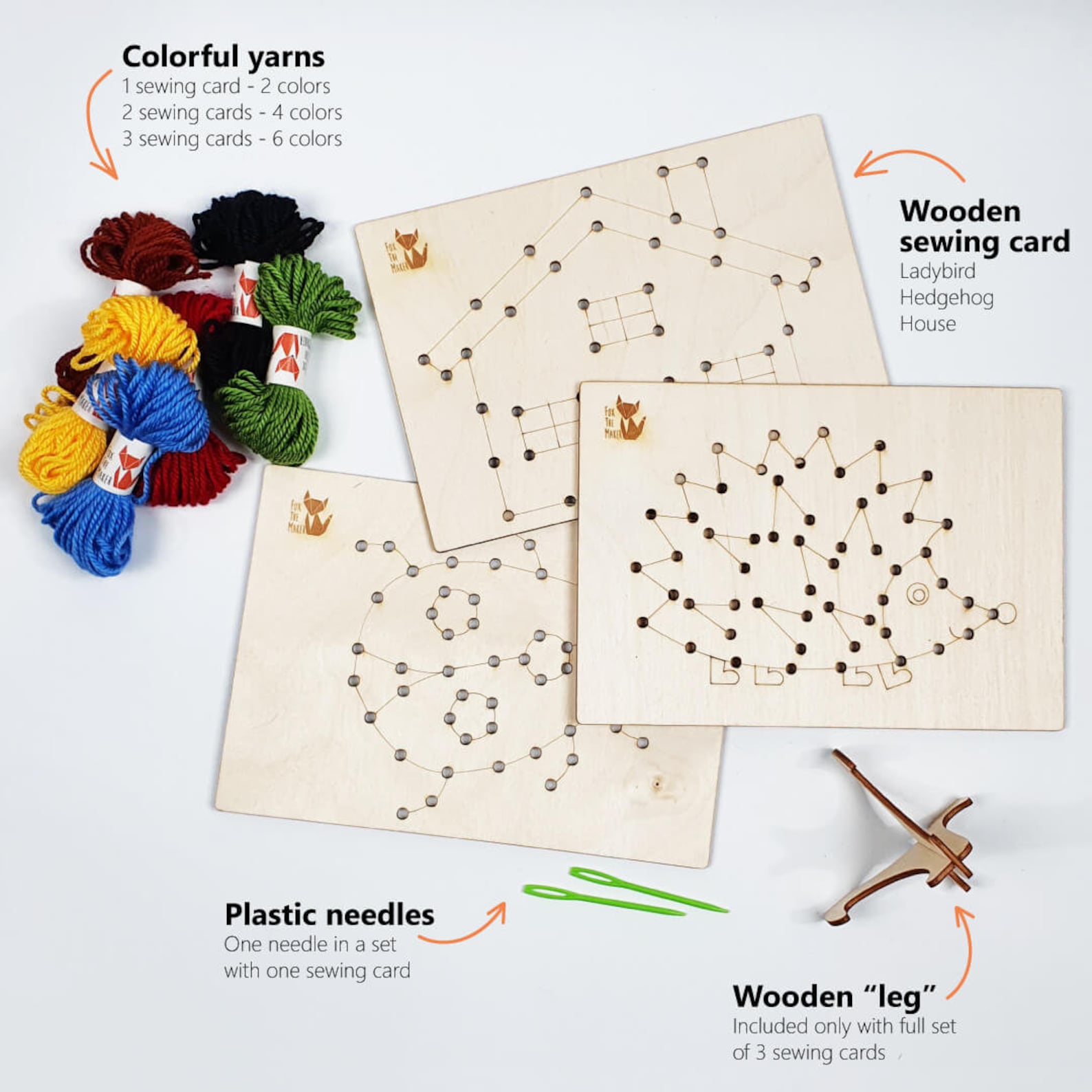 Kids Learn to Sew Kit With Plastic Needle Montessori Sewing Kit ...