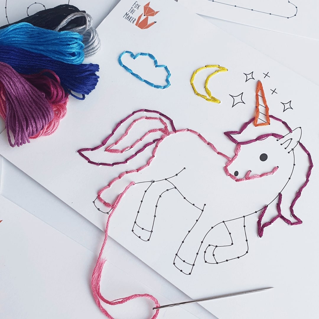 First Sewing Kit for Girls With PRINCESS Sewing Cards, Craft Kit for ...