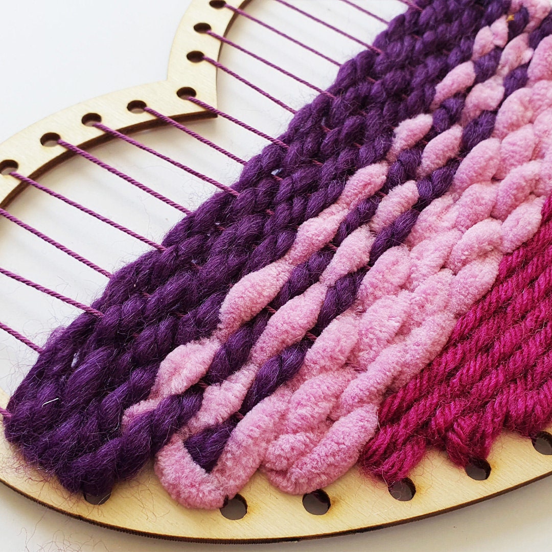Heart Shaped Weaving Frame Kit | Weaving Loom Kit Beginner | Frame ...