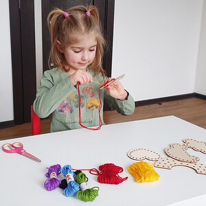 Kids Learn to Sew Kit With Plastic Needle Montessori Sewing Kit ...