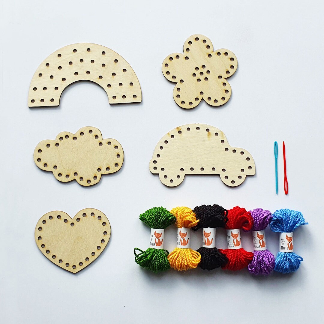 Kids Learn to Sew Kit With Plastic Needle Montessori Sewing Kit ...