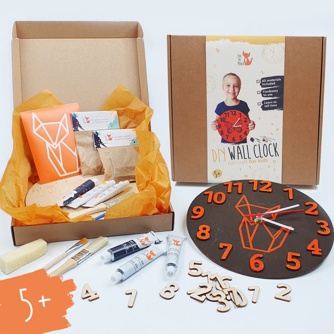 Kids Craft Kit Make a Clock, STEM Kit for Kids, Science Projects for ...