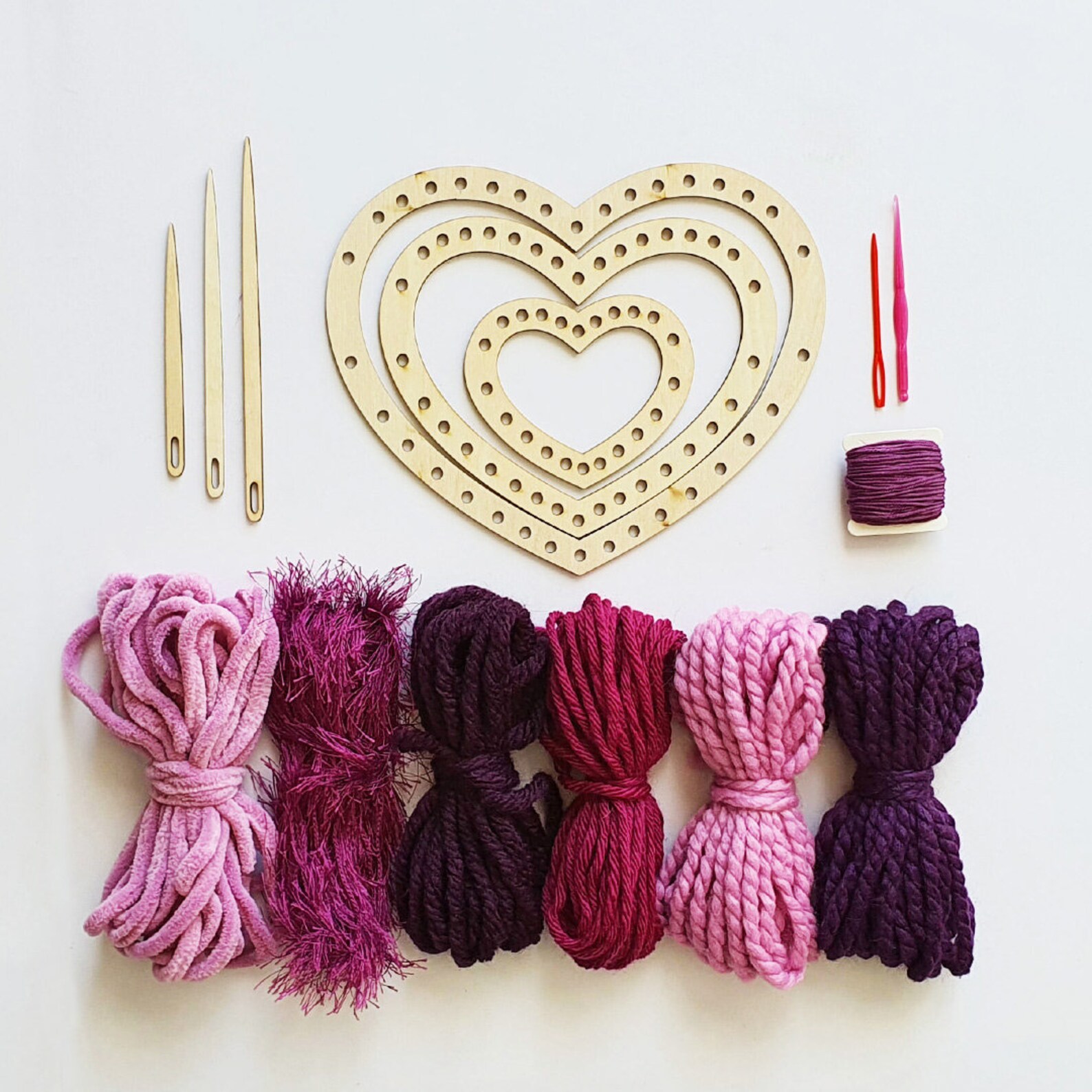 Heart Shaped Weaving Frame Kit | Weaving Loom Kit Beginner | Frame ...