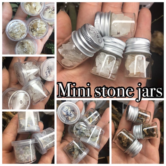 Assorted Mini Stone Jars Jars of Stones Rocks for Rituals | Etsy