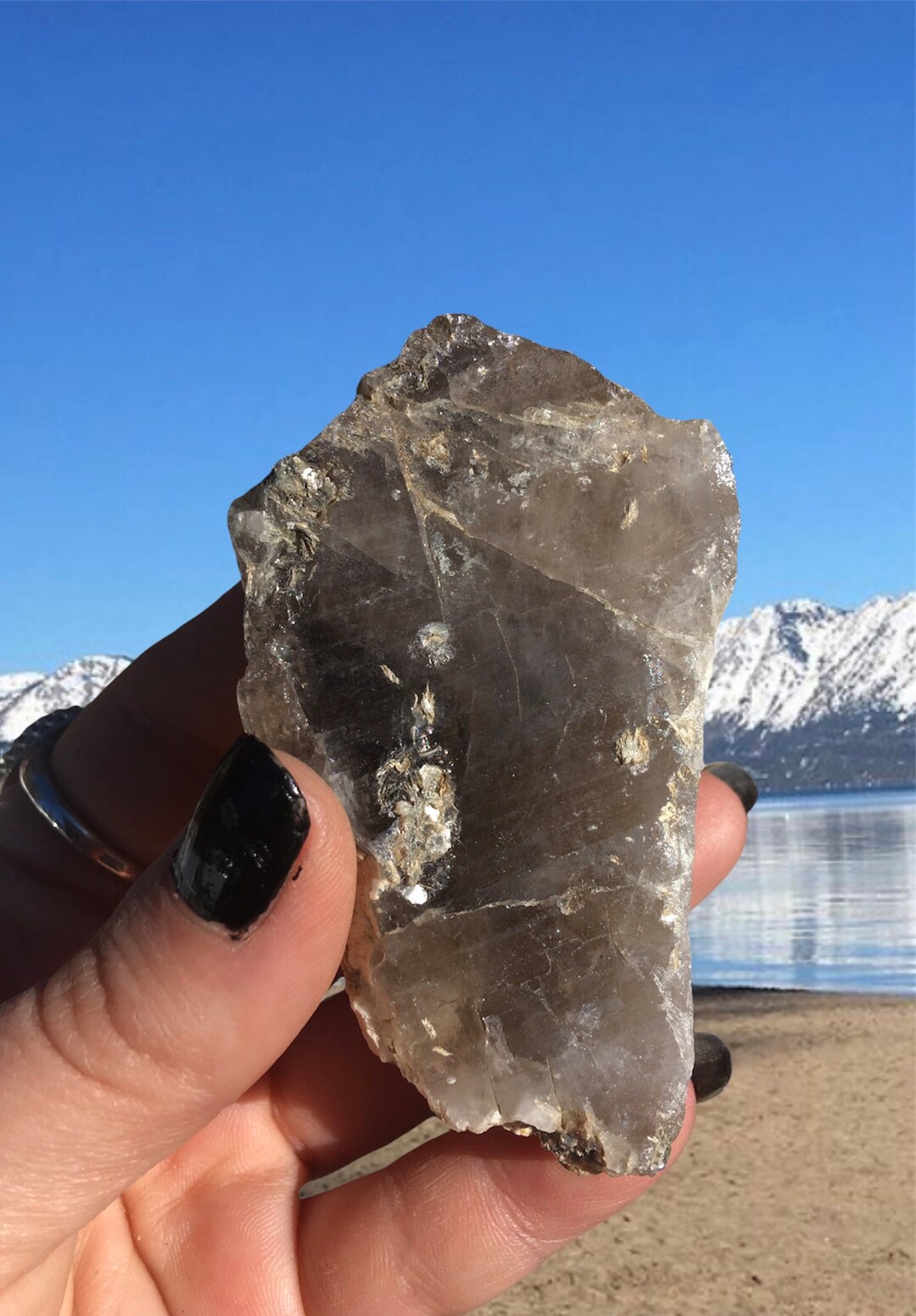 Black Smoky Quartz Chunk, Natural Smoky Quartz From California, Rock ...