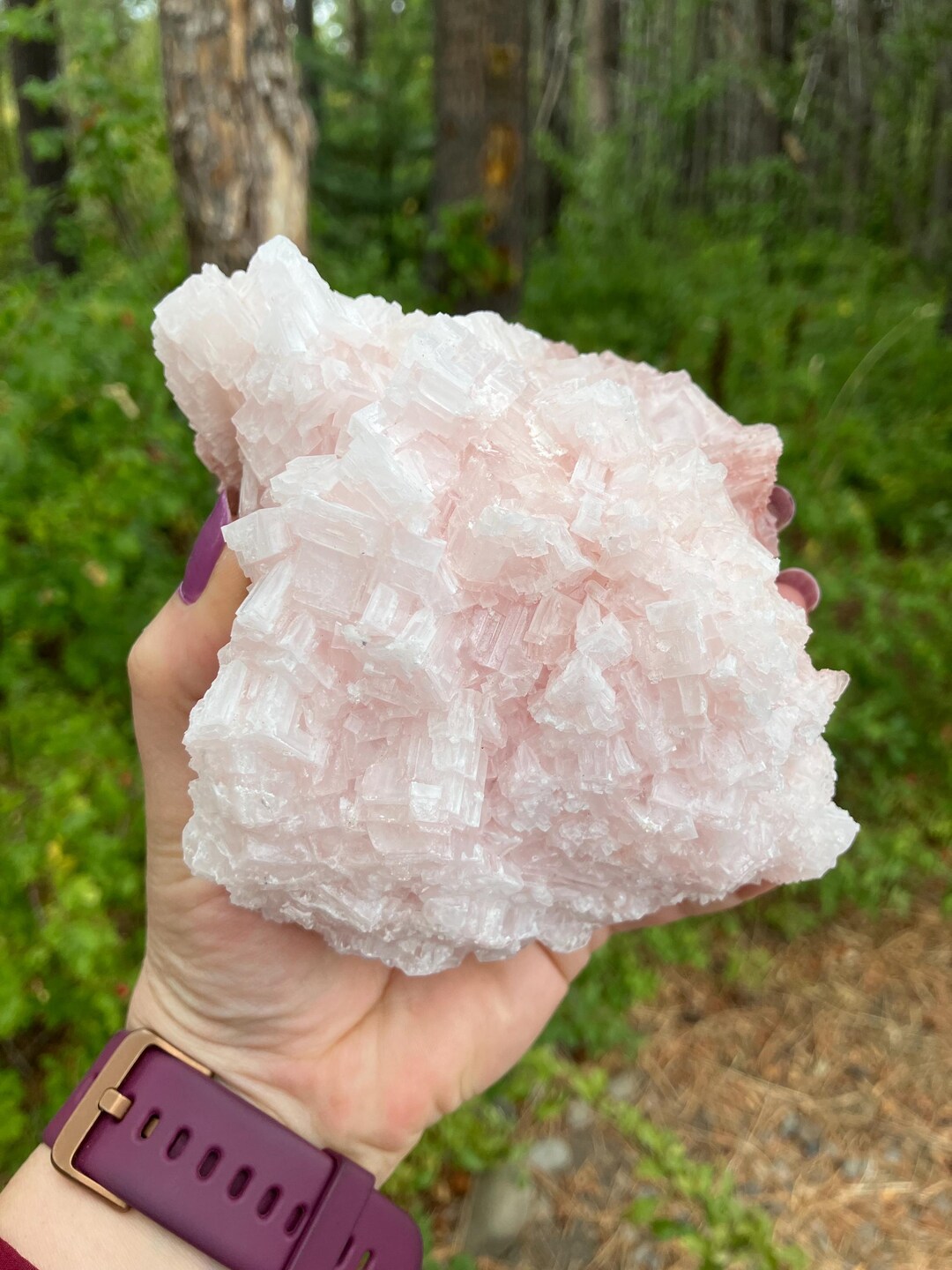 Pink Halite, Pick Crystal, Mineral Specimen, Pink Stone, California ...