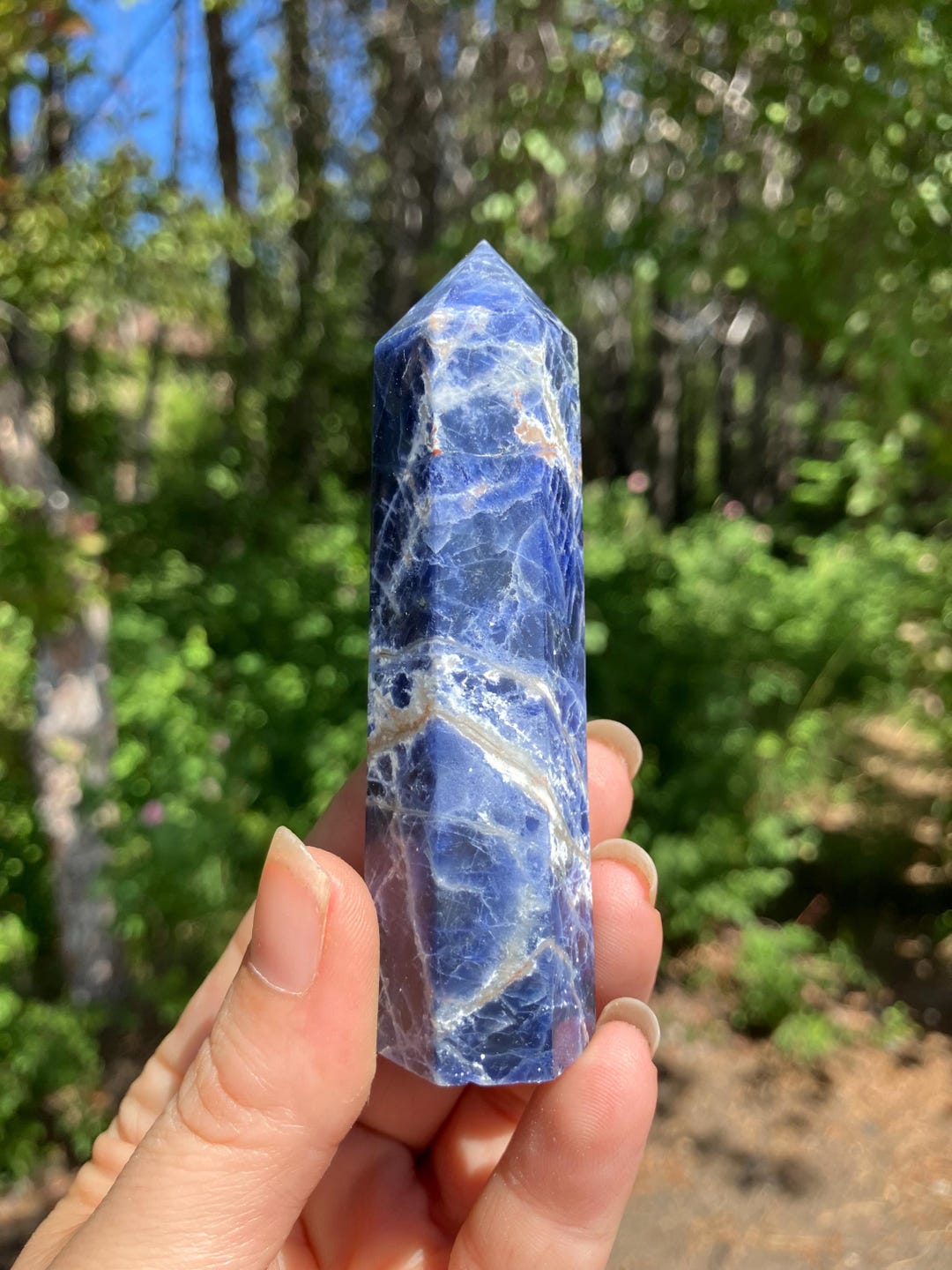 Blue Sodalite Tower, Blue Crystal Tower, Calming Crystals - Etsy