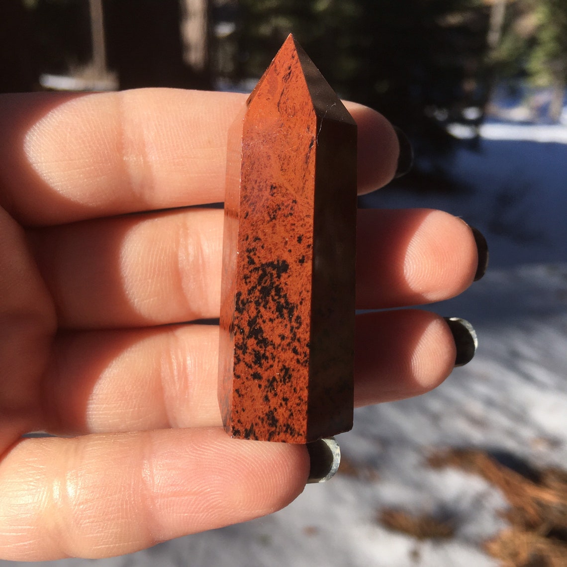 Mahogany Obsidian Tower, Red Obsidian, Mahogany Obsidian Crystal ...